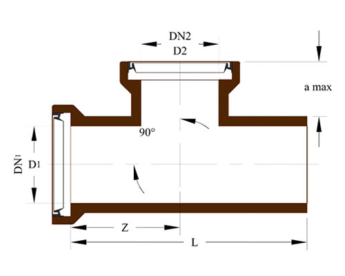 T-Junction 90˚ - Ceramic Pipe Company - CPC